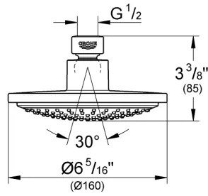 GROHE 28233000 - Hlavová sprcha EUPHORIA COSMOPOLITAN 160 lesklý chrom