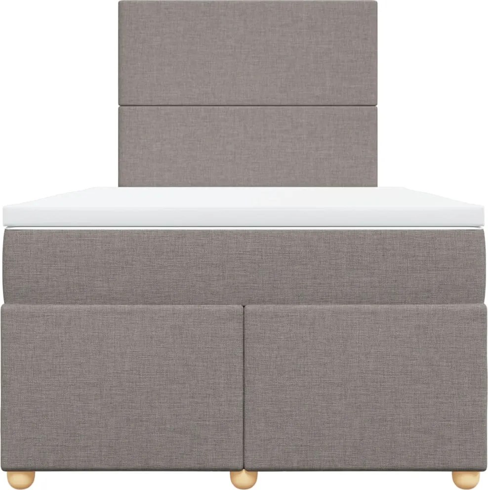 Box spring postel s matrací taupe 120x190 cm textil 3293516