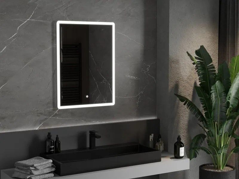 Mexen Navia osvětlené koupelnové zrcadlo 60 x 80 cm, LED 6000K, anti-fog - 9803-060-080-611-00