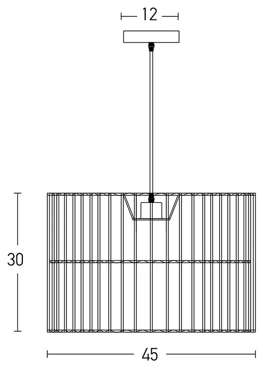 Zambelis 20239 závěsné svítidlo rattan, 1xE27, ø45cm