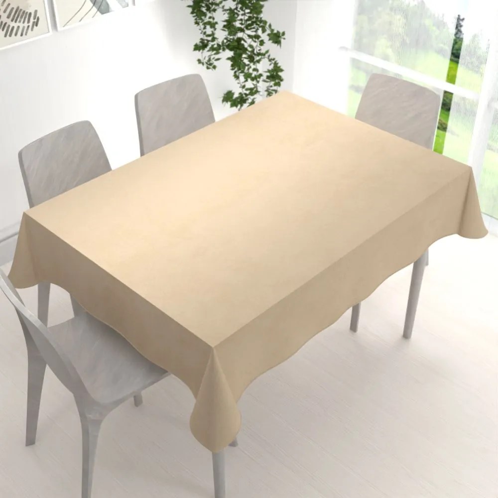 Biante Sametový obdélníkový ubrus Velvet Premium SVP-045 Kávově béžový 80x120 cm