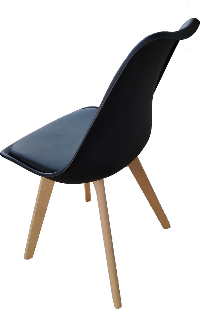 Bestent Jídelní židle 4ks černé skandinávský styl Basic