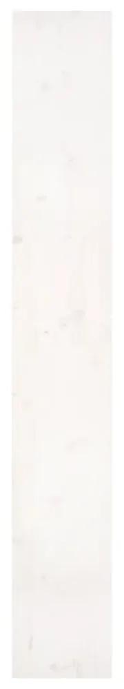 Petromila Knihovna / dělicí stěna bílá 80x30x199,5 cm masivní borovice