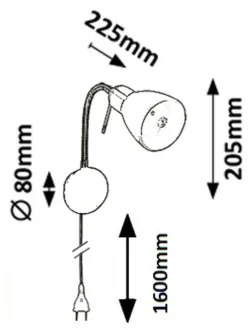 Rabalux 6300 - Flexibilní lampa SOMA 1xE14/40W/230V