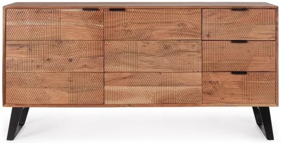 BIZZOTTO Příborník ISAR 160 cm hnědý