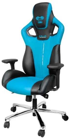 Herní židle E-Blue COBRA – modrá, umělá kůže