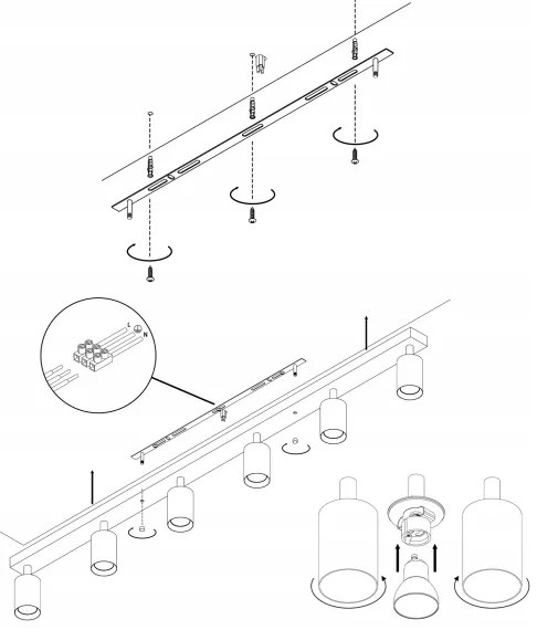 Bodové svítidlo ANGIE 6xGU10/35W/230V bílá