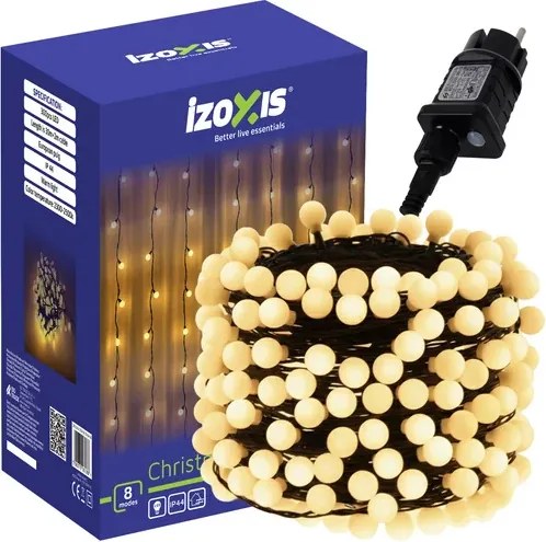 Vánoční LED řetěz Balls 300 LED venkovní - 30m teplá bílá