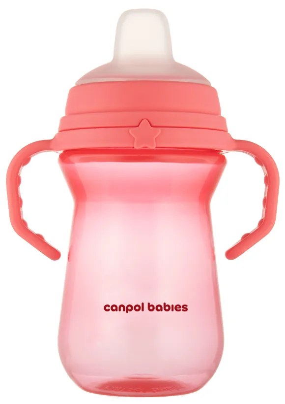 Canpol babies Hrneček se silikonovým pítkem FirstCup 250ml růžový