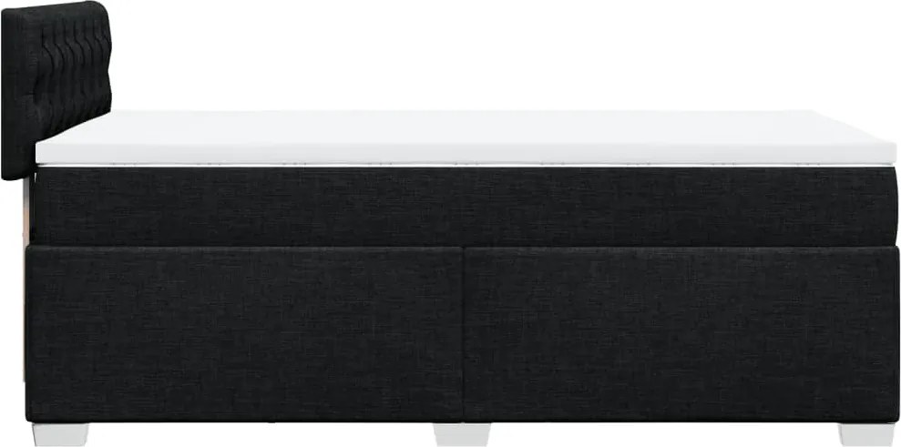 Box spring postel s matrací černá 80 x 200 cm textil 3285724