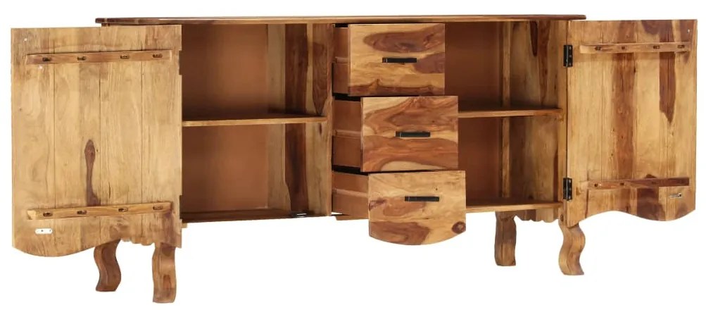 Příborník 145 x 40 x 80 cm masivní sheeshamové dřevo - Default Title