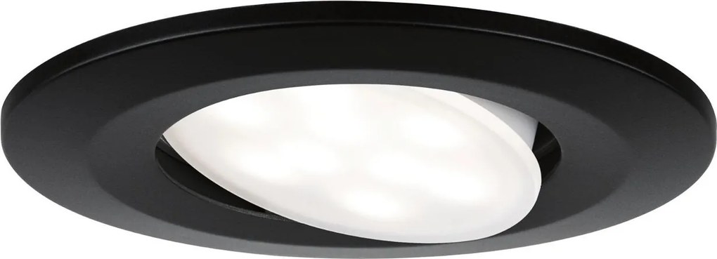 P 92461 LED vestavné svítidlo Calla výklopné IP65 kruhové 90mm 30° 6W 230V 4000K černá mat - PAULMANN