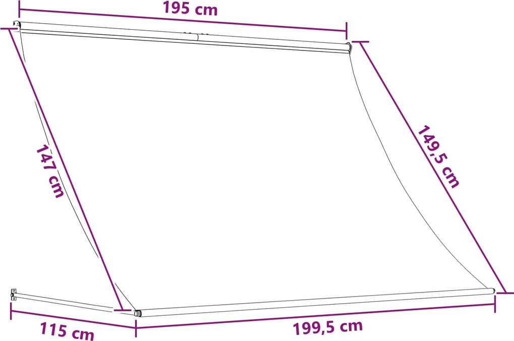 vidaXL Zatahovací markýza 200 x 150 cm [42037109] Barva: taupe