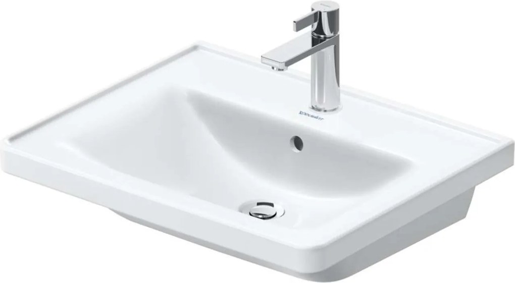 Duravit D-Neo - Umyvadlo 60x48 cm, s přepadem, otvor pro baterii, matná bílá 2367603200