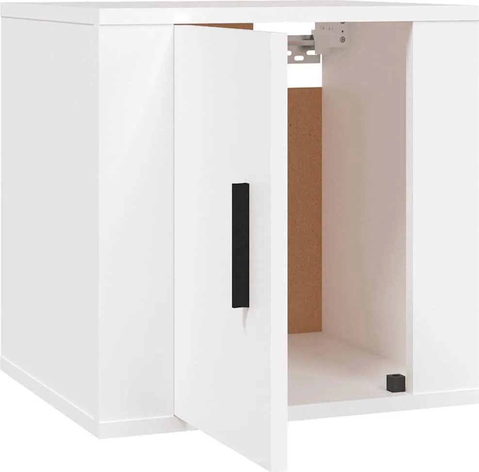 vidaXL Nástěnné TV skříňky 2 ks 40 x 34,5 x 40 cm [816643] Barva: Bílá