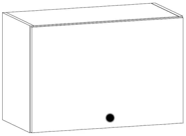 Nejlevnější nábytek MISAEL horní skříňka G60K, korpus bílý, dvířka borovice andersen