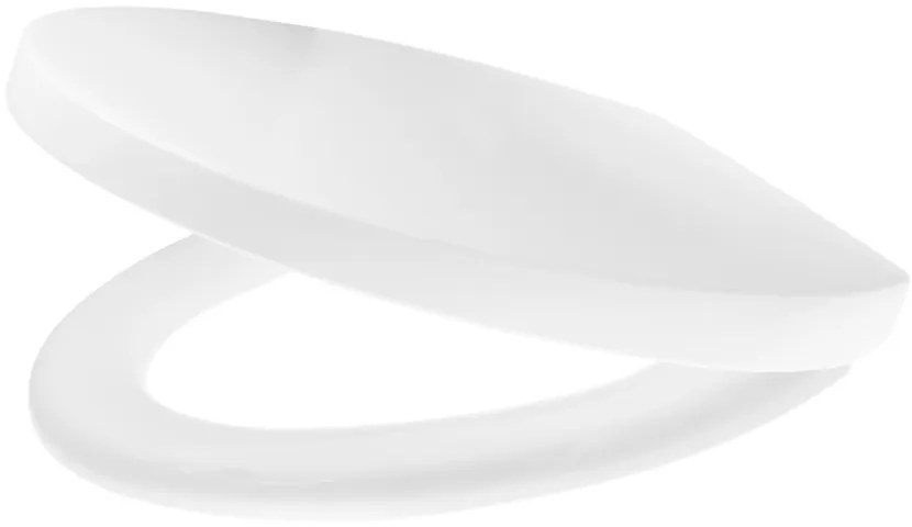 Gamma Trigo D3, toaletní WC sedátko 445(485)x370mm z polypropylenu s pomalým zavíráním, bílá, GMA-D3