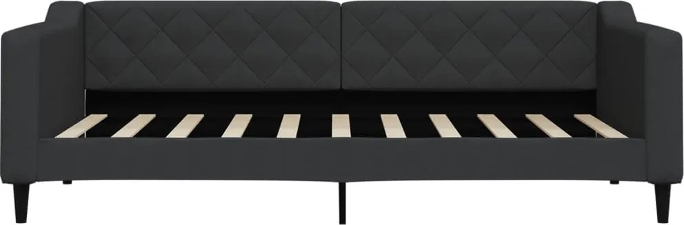 Válenda s matrací černá 90 x 190 cm textil 3197420