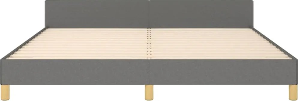 Rám postele bez matrace tmavě šedý 160 x 200 cm textil 3125309