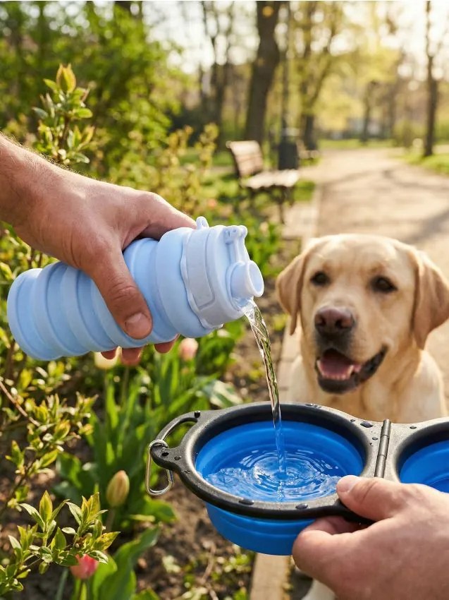 Sinsay - Skládací cestovní láhev pro zvířata - modrá