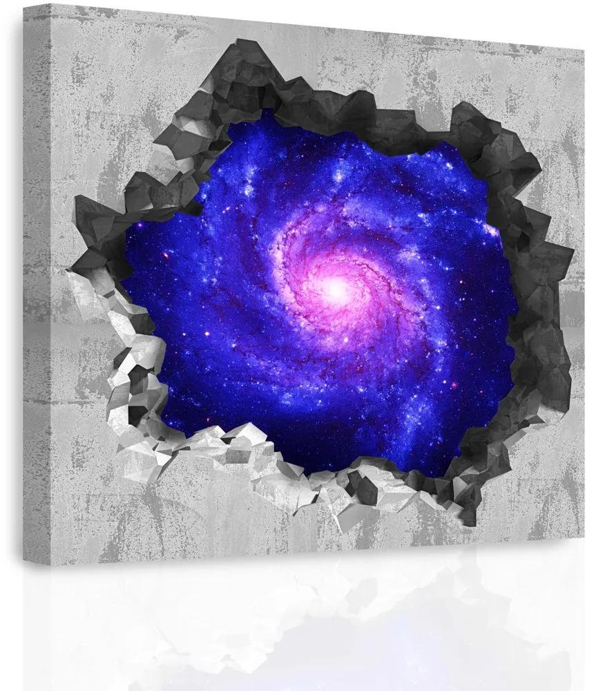 3D obraz galaxie + háčky, hřebíčky, čistící hadřík ZDARMA Velikost (šířka x výška): 50x50 cm
