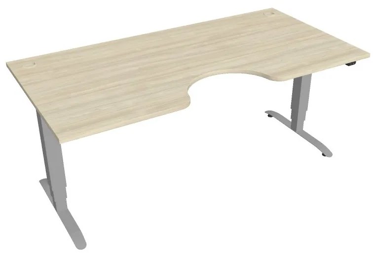 Hobis Motion Elektr. nastavitelný stůl 180x90 - HOBIS ERGO MOTION MSE 3 1800 Dekor stolové desky: akát, Barva kovové podnože: stříbrná