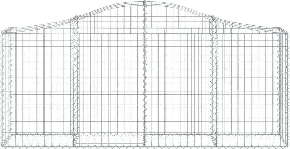 Klenuté gabionové koše 6 ks 200x30x80/100 cm pozinkované železo 3145413