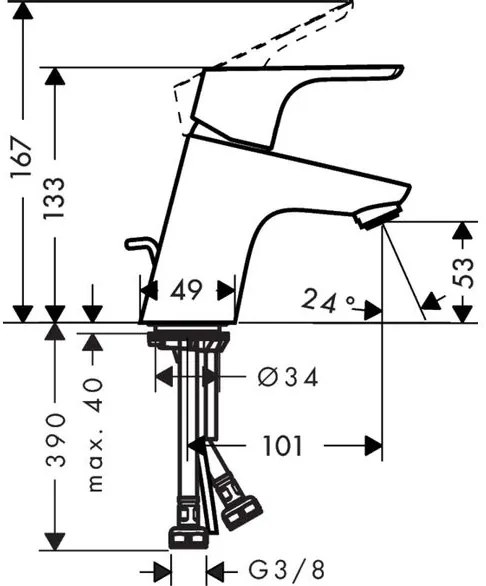 Hansgrohe Focus páková umyvadlová baterie 70 31539000