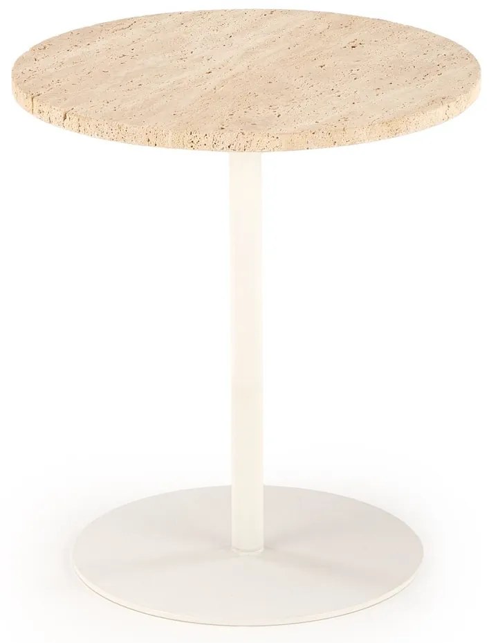 Konferenční stolek Traverso 45 cm travertin/bílý
