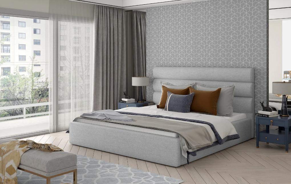 Eltap Čalouněná postel Caramel s úložným prostorem Materiál a barva potahu: Soft 33 - béžová, Rozměry (cm): 160x200