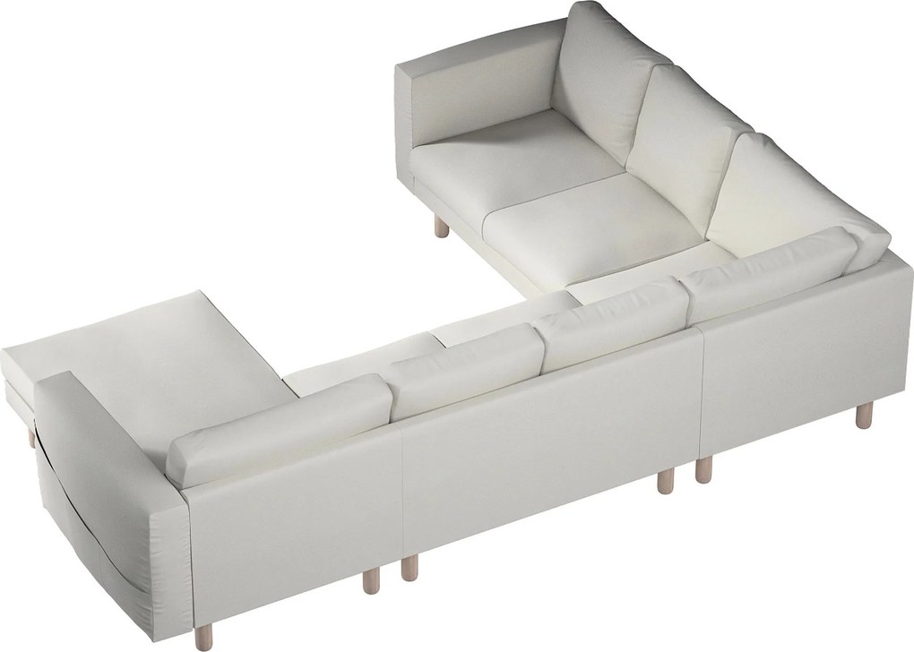 Potah na pohovku IKEA Norsborg rohová, 5-místná se šezlongem barva šedá látka lesklé, pletený vzor, sametová