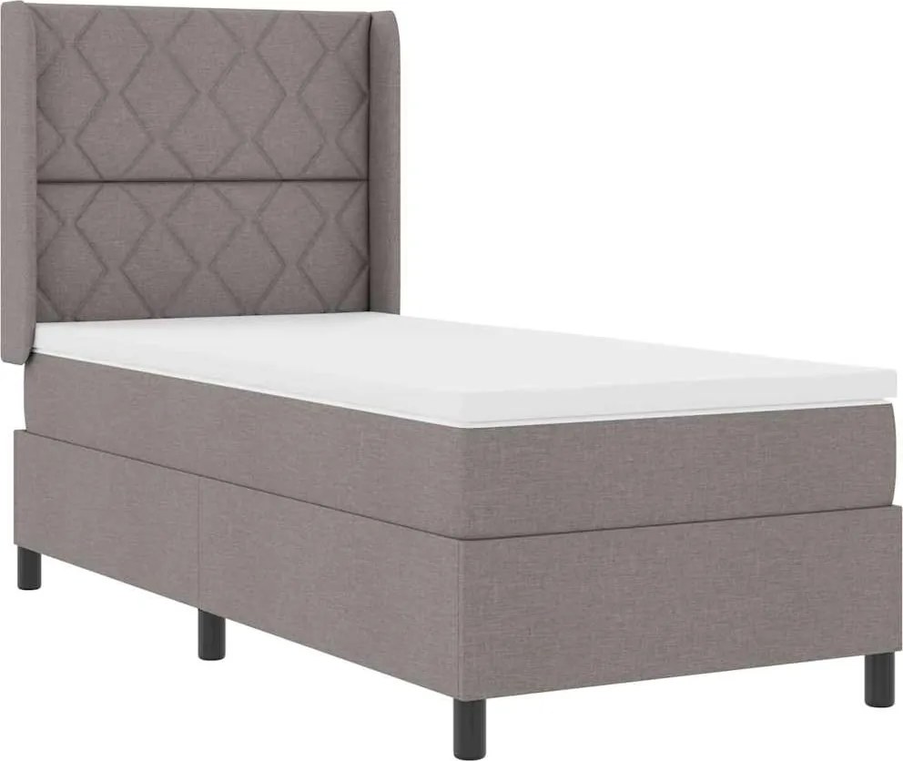 Postel s boxspringem s polštářem Taupe 200 x 100 cm textil 3341697