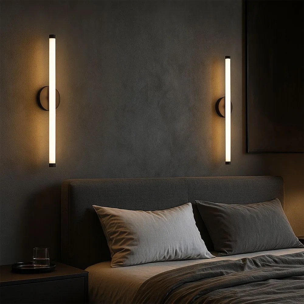 Toolight Toolight, LED nástěnné svítidlo 60cm, 12W, 3000K, LHJ069-W, černá matná, OSW-60037
