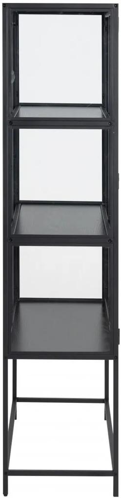 Vitrína Seaford 77x150 cm černá