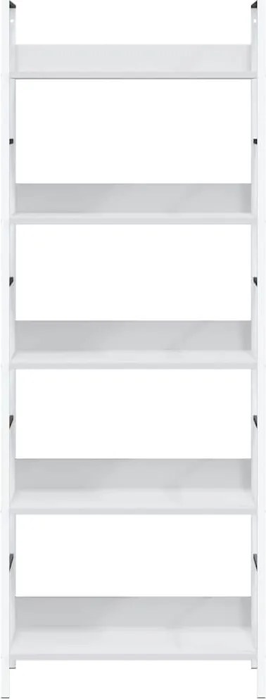 Knihovna s 5 policemi bílá 60x27,6x158,5 cm kompozitní dřevo 288228