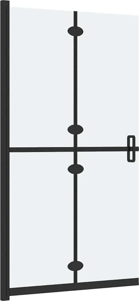Skládací sprchová zástěna mléčné ESG sklo 90 x 190 cm 151194