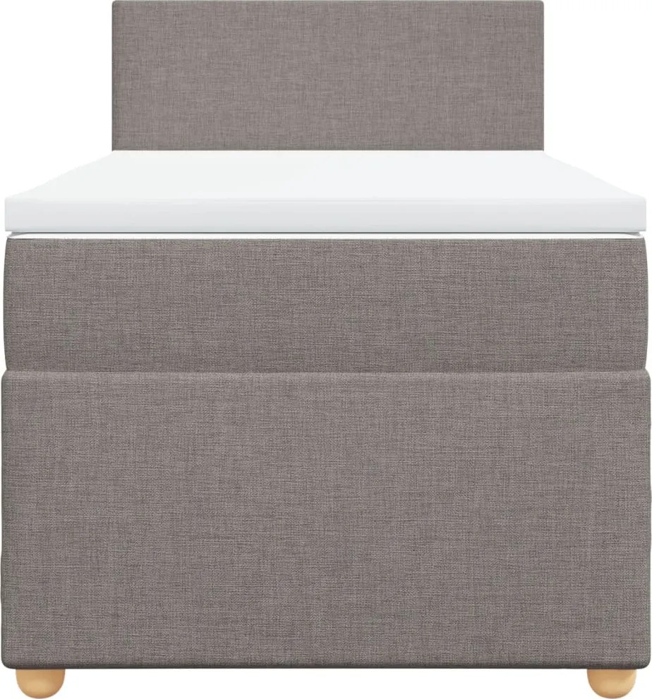 Box spring postel s matrací taupe 90x190 cm textil 3286532