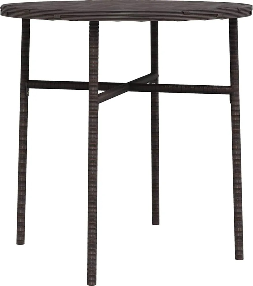 Čajový stolek hnědý 45 cm polyratan 317175