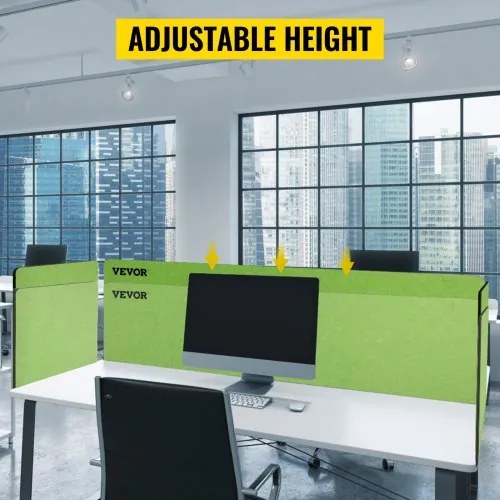 Desk Divider 152,4 cm Desk Privacy Panel, 3 Panel Privacy Akustický panel – Zelená