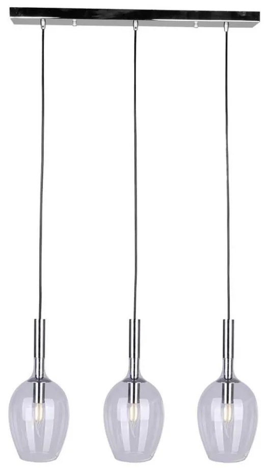 Lustr na lanku TANGO 3xE14/40W/230V čirá