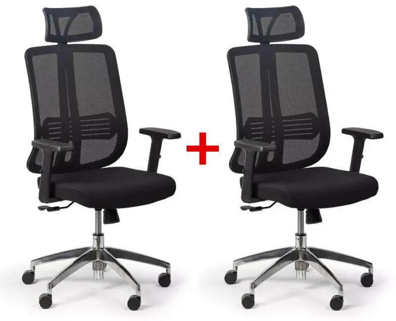 B2B Partner Kancelářská židle Cross 1+1 ZDARMA, černá