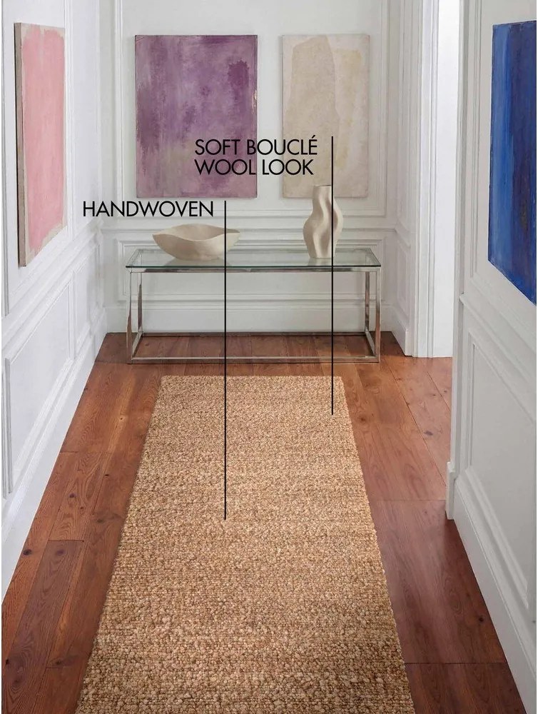 Béžový ručně tkaný běhoun 80x300 cm Notting Hill Portobello – Ted Baker