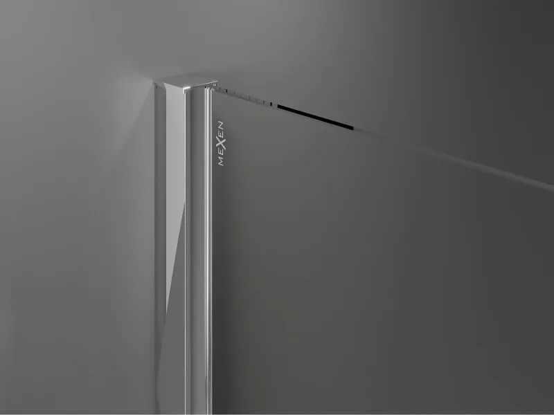 Mexen Velar, sprchový kout s posuvnými dveřmi 160 x 75 cm, 8mm sklo námraza, chromová, 871-160-075-31-01