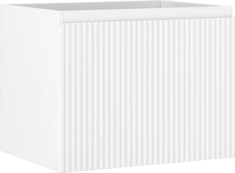 Mexen Rivel, koupelnová skříňka 60 cm, 1 zásuvka, drážkovaná, bílá matná, 91A20-06047-1-BF01