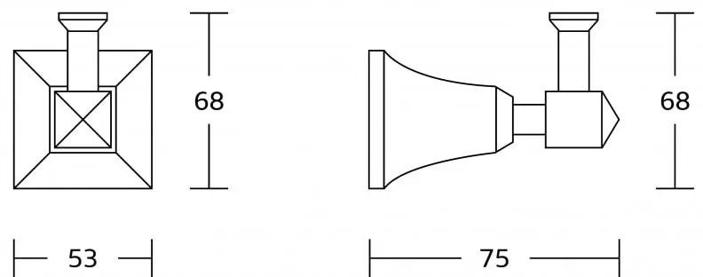 Mexen příslušenství, Dalia držák na ručníky 1-háček, zlatá, 7017335-50