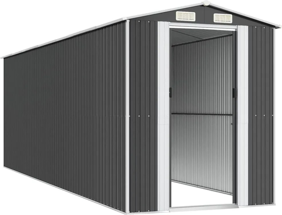 Zahradní kůlna antracitová 192 x 606 x 223 cm pozinkovaná ocel 3147454