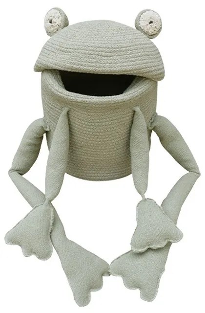 Světle zelený látkový dětský koš na hračky ø 23x35 cm Fred the Frog – Lorena Canals Biano.cz