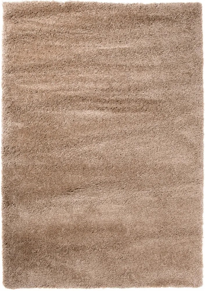 Kusový koberec Shaggy vlas 50 mm světle hnědý, Velikosti 120x170cm