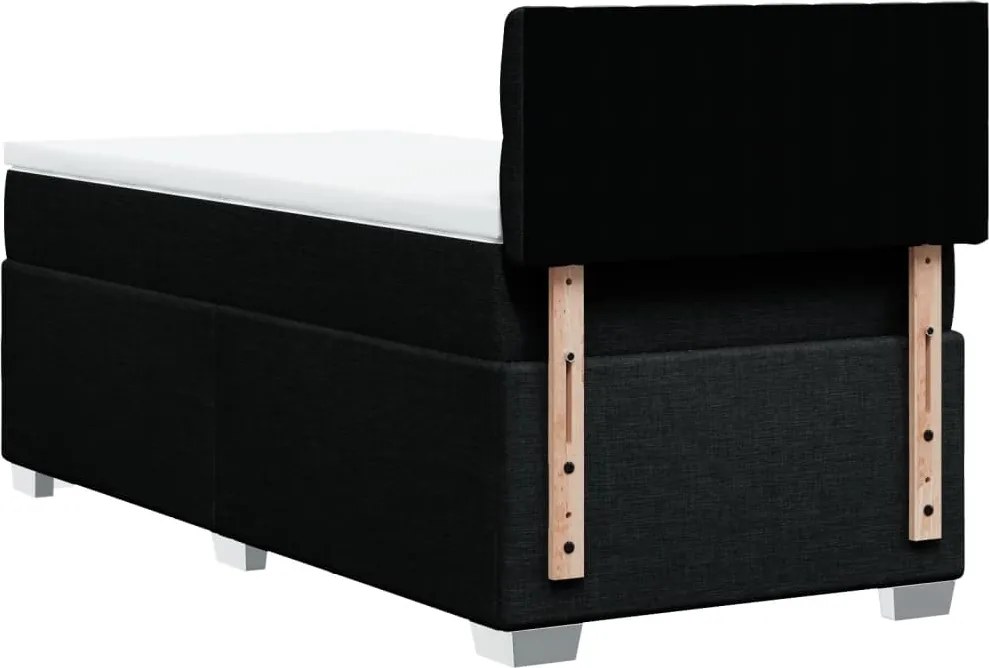 Box spring postel s matrací černá 80 x 200 cm textil 3285724