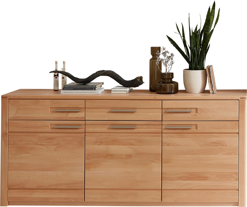 XXXLutz ŠIROKÁ KOMODA, jádrový buk, jádrový buk, 190/86/45 cm Carryhome - Komody z masivu - 002737041505